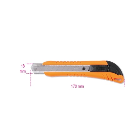 Beta 1771 Utility Knife, 18 mm, 3 Blades 017710000 | Zoro